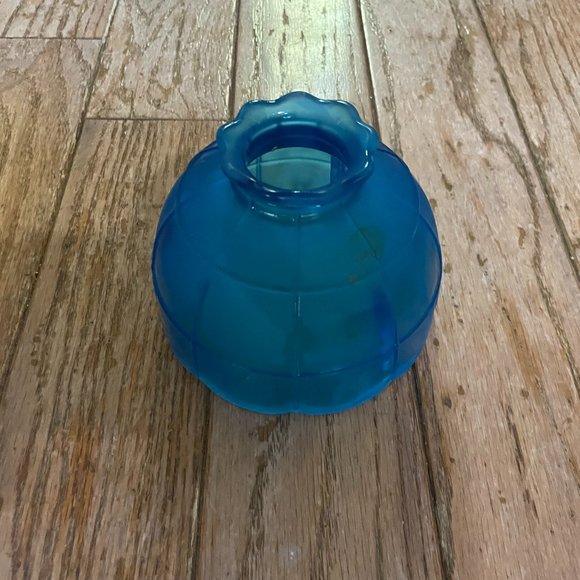 Vintage | Accents | Vintage Small Thick Blue Glass Lamp Shade | Poshmark